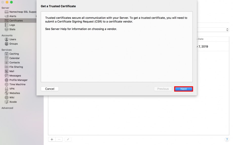 Generating a CSR on Mac OS X server/Yosemite/El Capitan – Knowledge Center