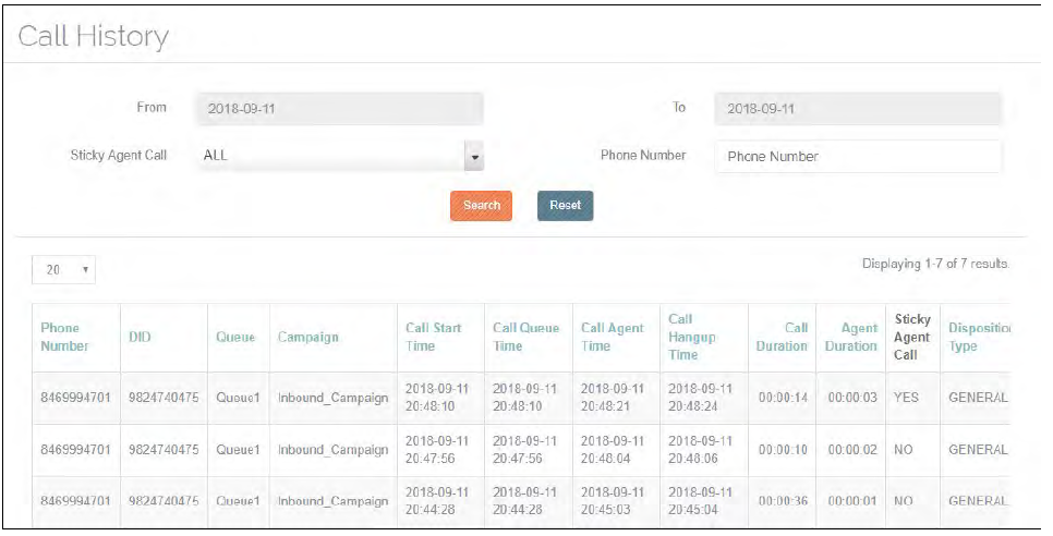 AstriCC Report (Agent View) – Client History and Callback Details – Knowledge Center